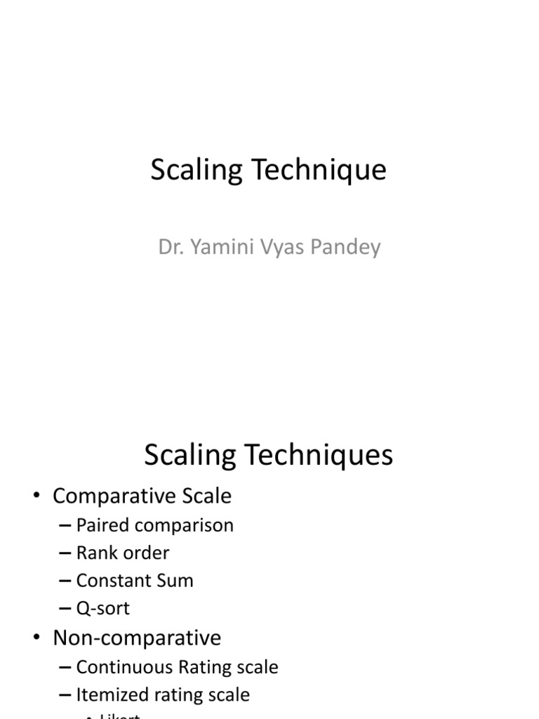 Scalling Techniques | PDF | Statistical Classification | Likert Scale