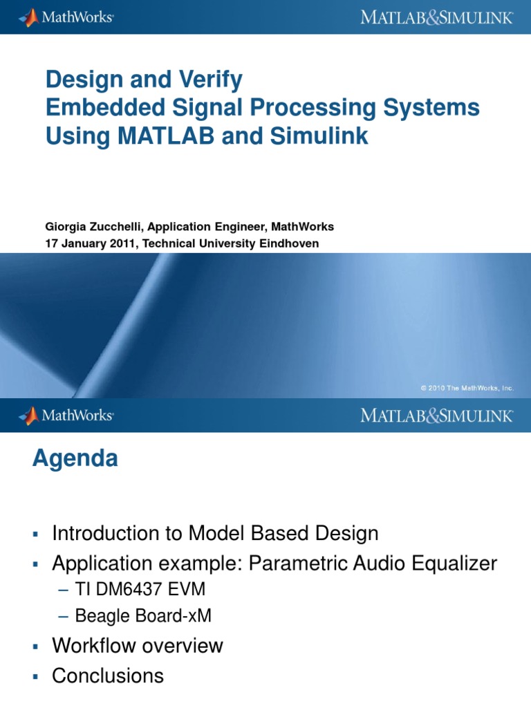Design and Verify Embedded Signal Processing Systems Using MATLAB and Simulink | Download Free ...