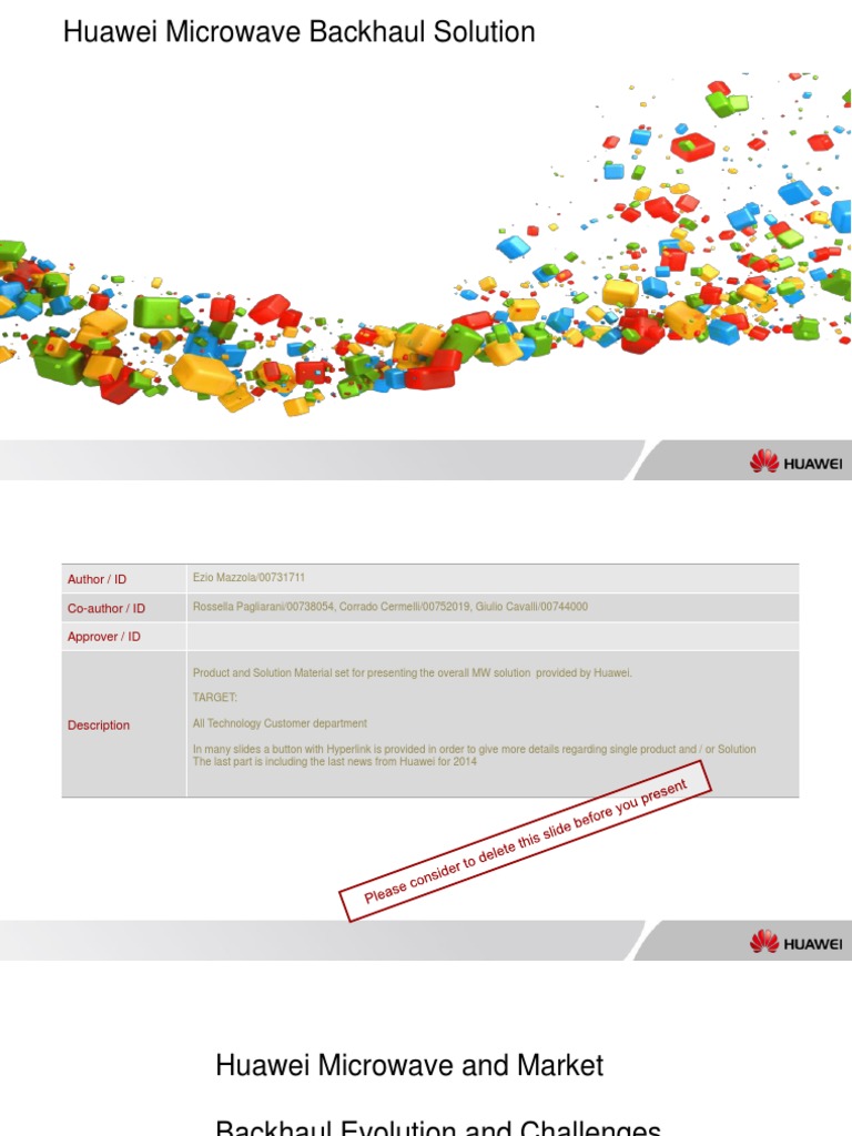 2014 Huawei Microwave Backhaul Solution v1.0 (20140317) | PDF | Lte ...