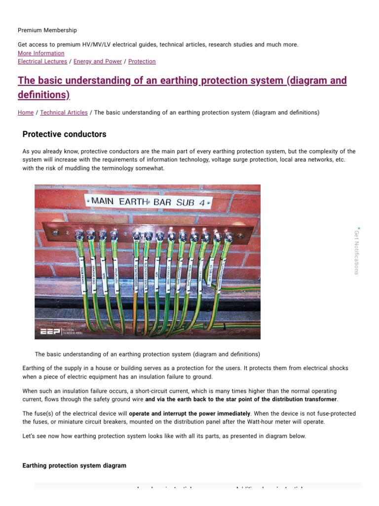 The Basic Understanding of An Earthing Protection System (Diagram and ...
