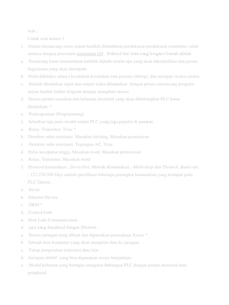 Soal PLC | PDF