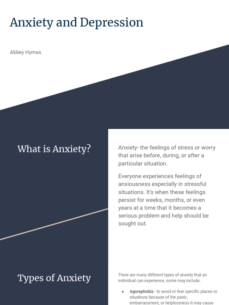 Anxiety and Depression | PDF | Anxiety | Major Depressive Disorder