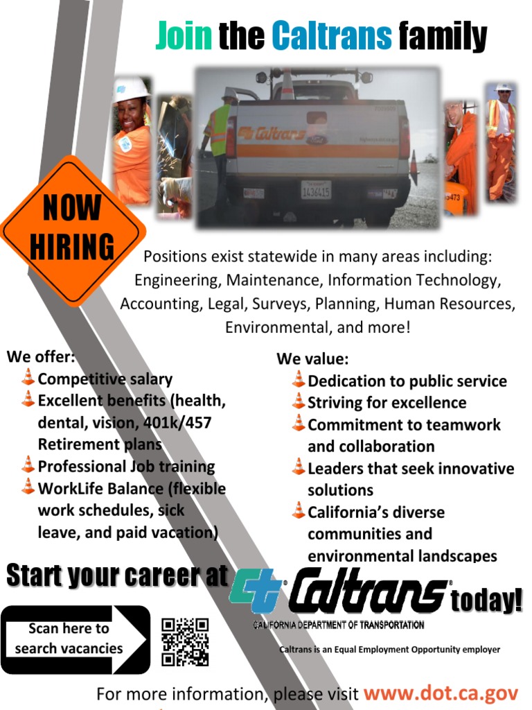 Join the Caltrans Family: A Call for Dedicated Public Servants to Fill ...