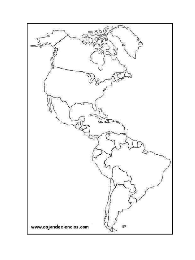 Mapa Politico Mudo de America | PDF