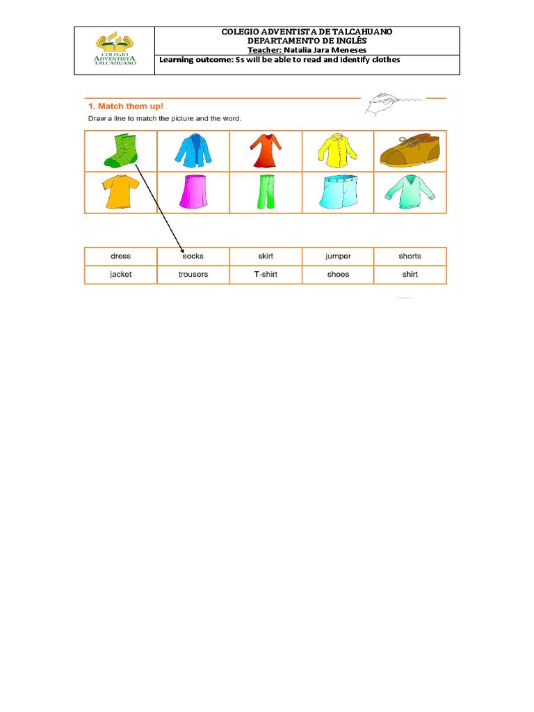 Clothes Activities Reading | PDF