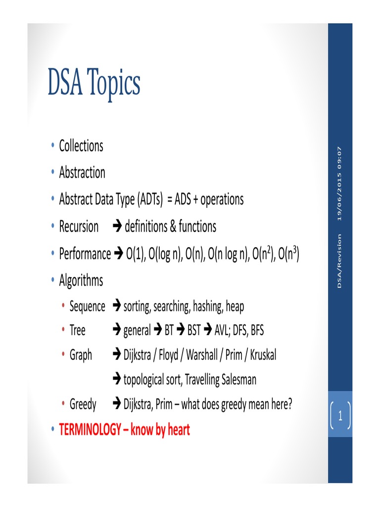 DSA Revision | PDF | Array Data Structure | Algorithms