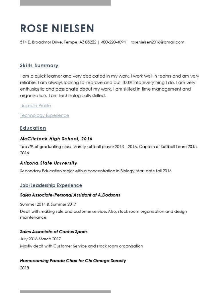 Tech Lit Resume | PDF