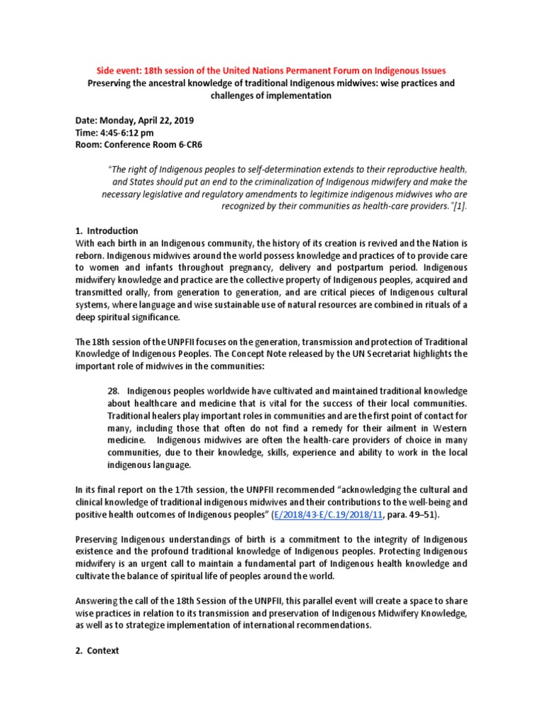 Preserving The Ancestral Knowledge of Traditional Indigenous Midwives ...