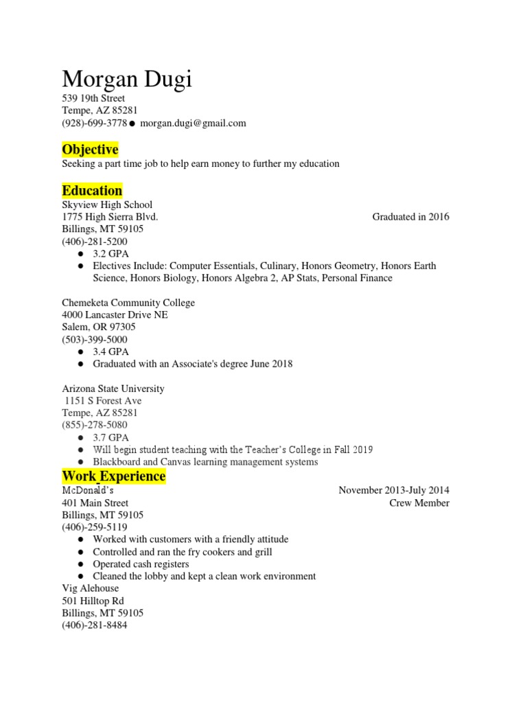 Morgan Dugi Resumes | PDF | Behavior Modification | Learning