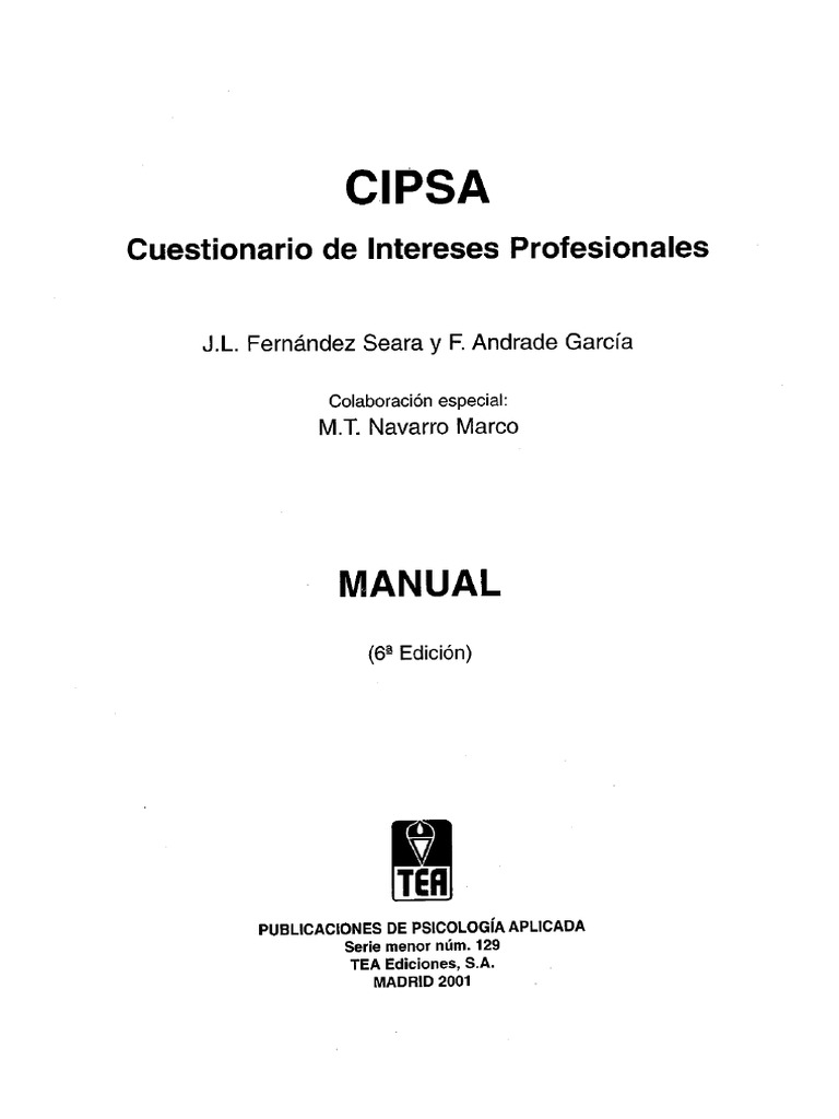 Cipsa Manual | PDF