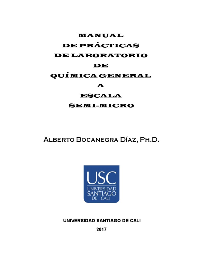Manual de Practicas de Laboratorio Quimica General | PDF | Destilación | Densidad