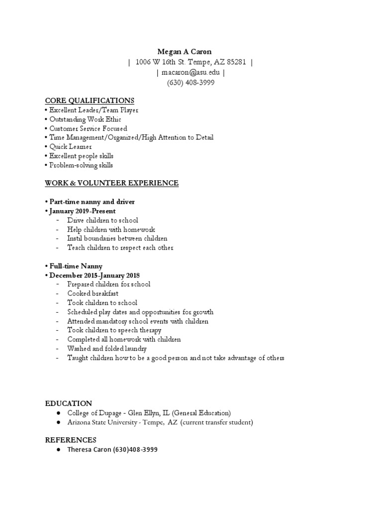 Resume Megan | PDF