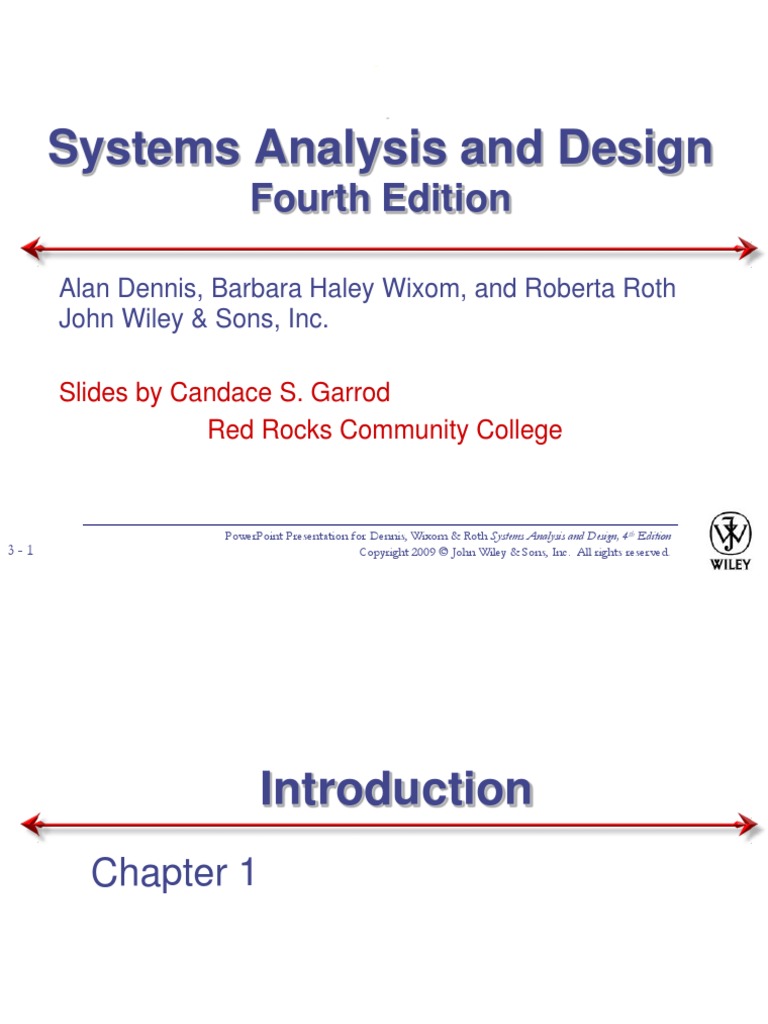 Systems Analysis and Design: Fourth Edition | PDF | Feasibility Study ...