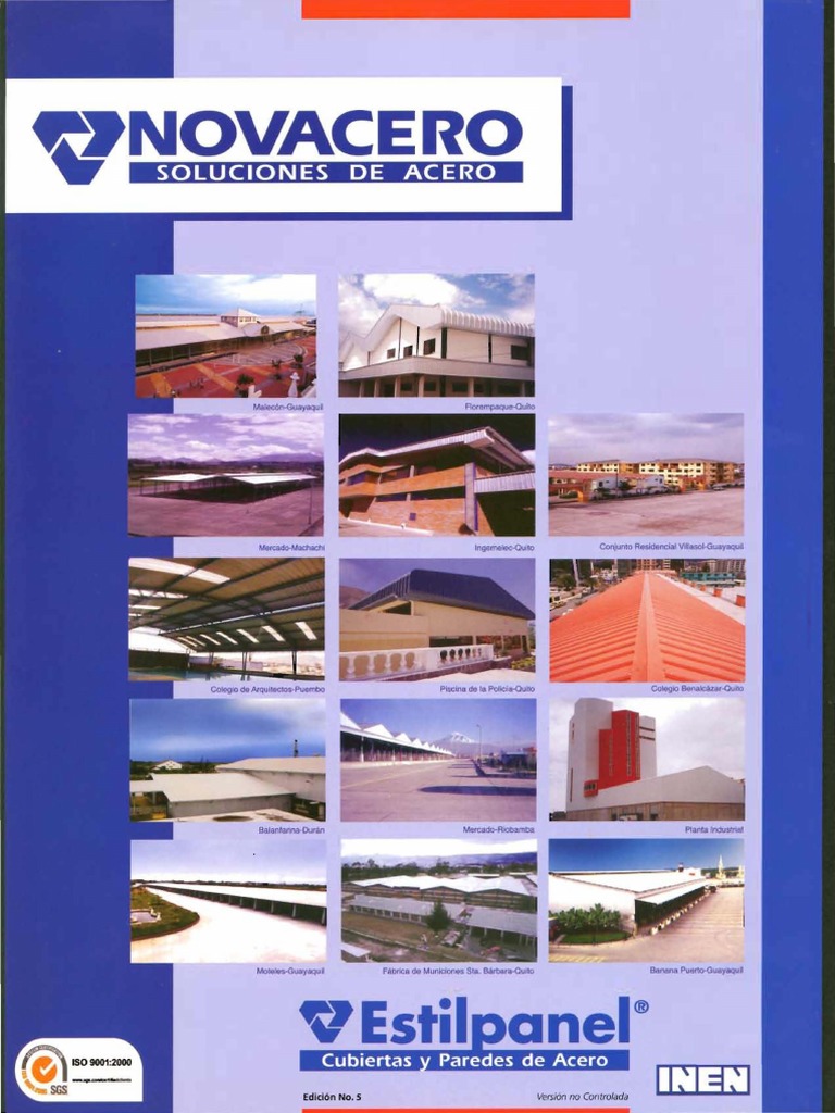 Novacero Cubiertas PDF | PDF | El hombre hace Materiales | Informática y tecnología de la ...