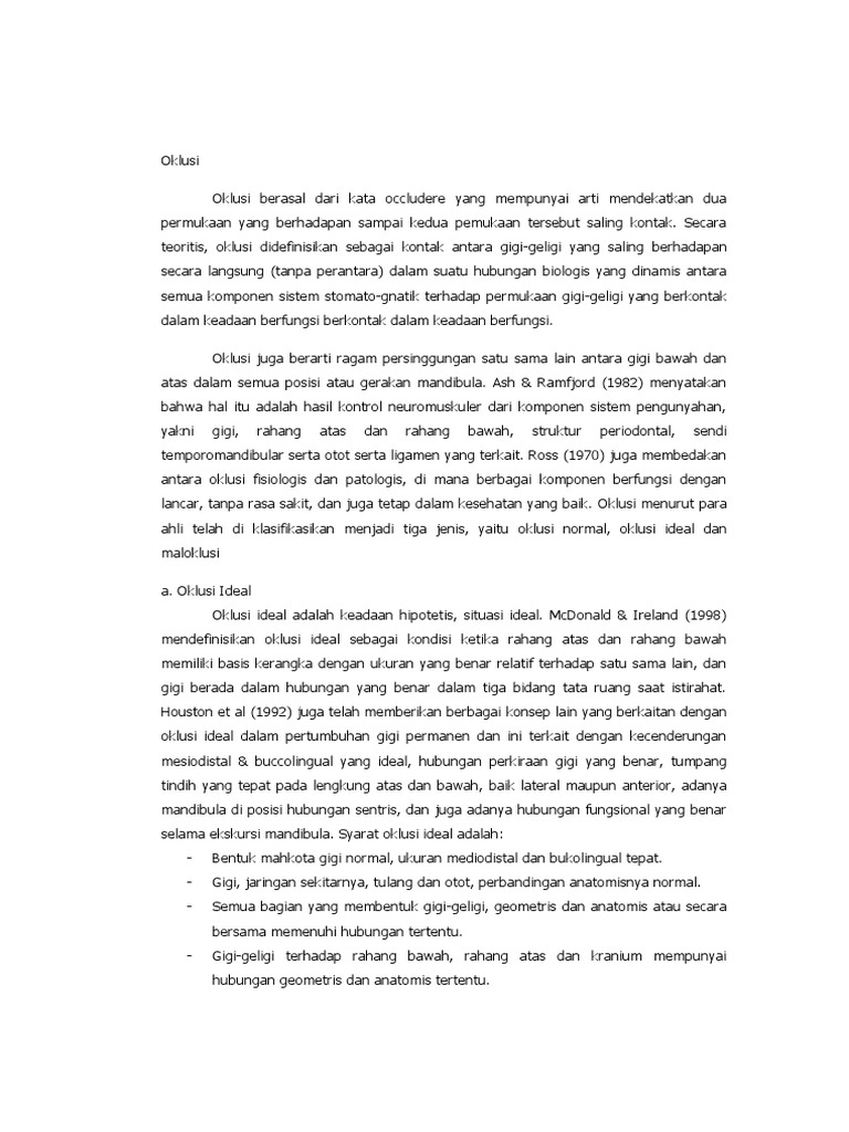 Oklusi | PDF