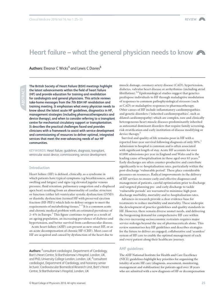 Heart Failure | PDF | Heart Failure | Cardiovascular System