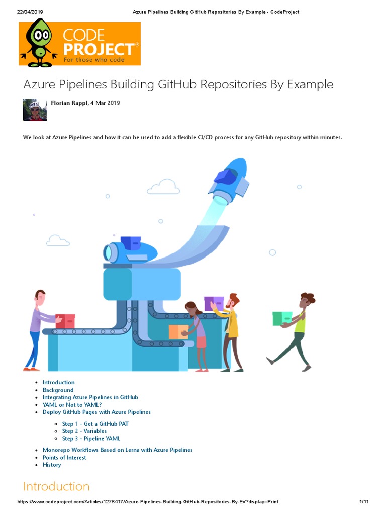 Azure Pipelines Building GitHub Repositories by Example - CodeProject | PDF | Microsoft Visual ...