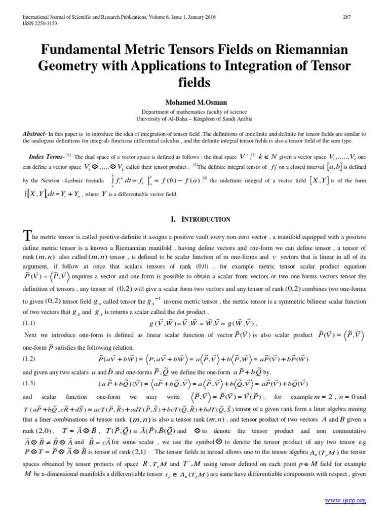 Fundamental Tensor | PDF | Differentiable Manifold | Tensor