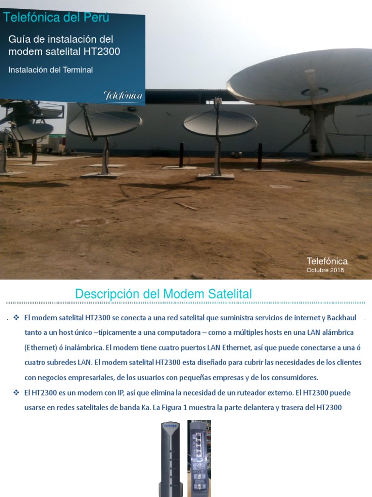 VSAT HT2300 Hughes | PDF | Módem | Interfaces gráficas de usuario