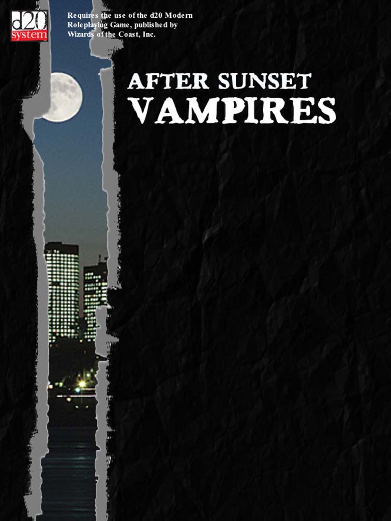 After Sunset-Vampires PDF | PDF | Vampires | D20 System
