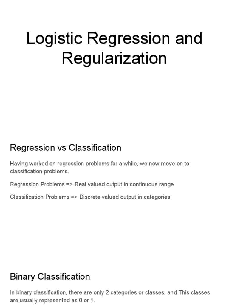 Logistic Regression | PDF | Logistic Regression | Statistical Classification