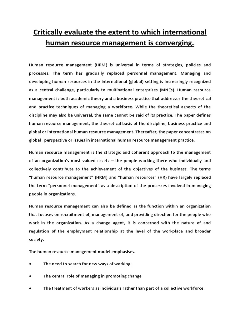 Final HRM Report 2019 | PDF | Human Resource Management | Human Resources