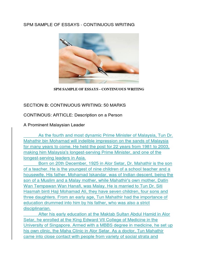 SPM Essay Samples: Descriptions & Accidents | PDF | Air Pollution ...