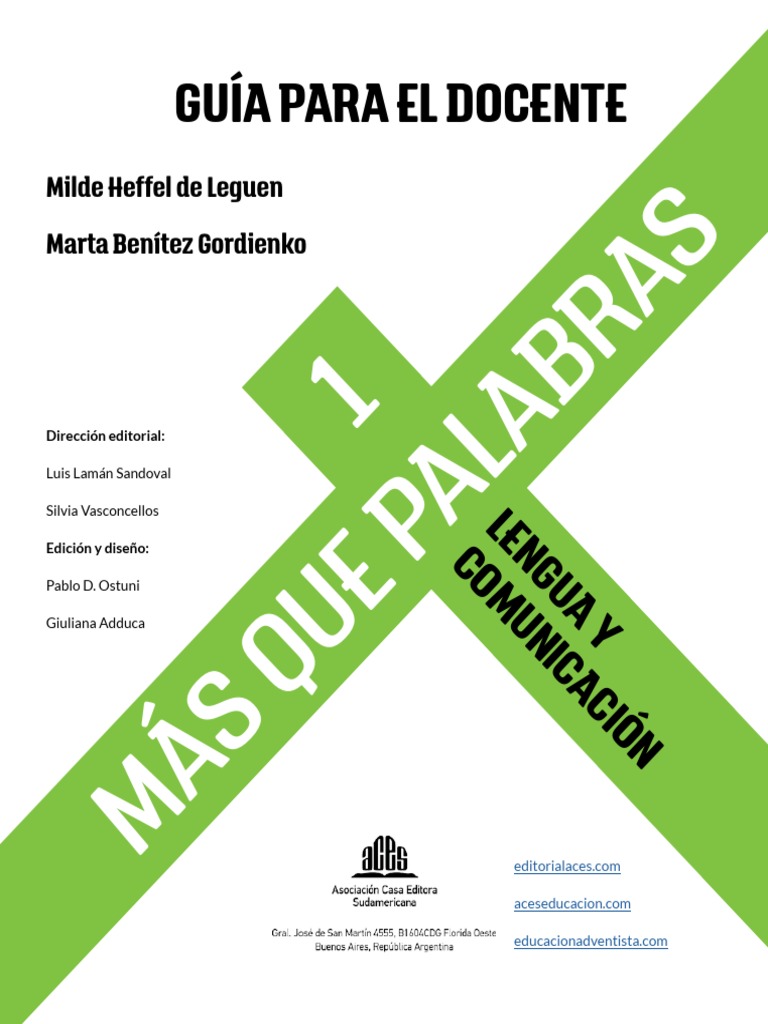 Más Que Palabras Solucionario | PDF | Maestros | Plan de estudios