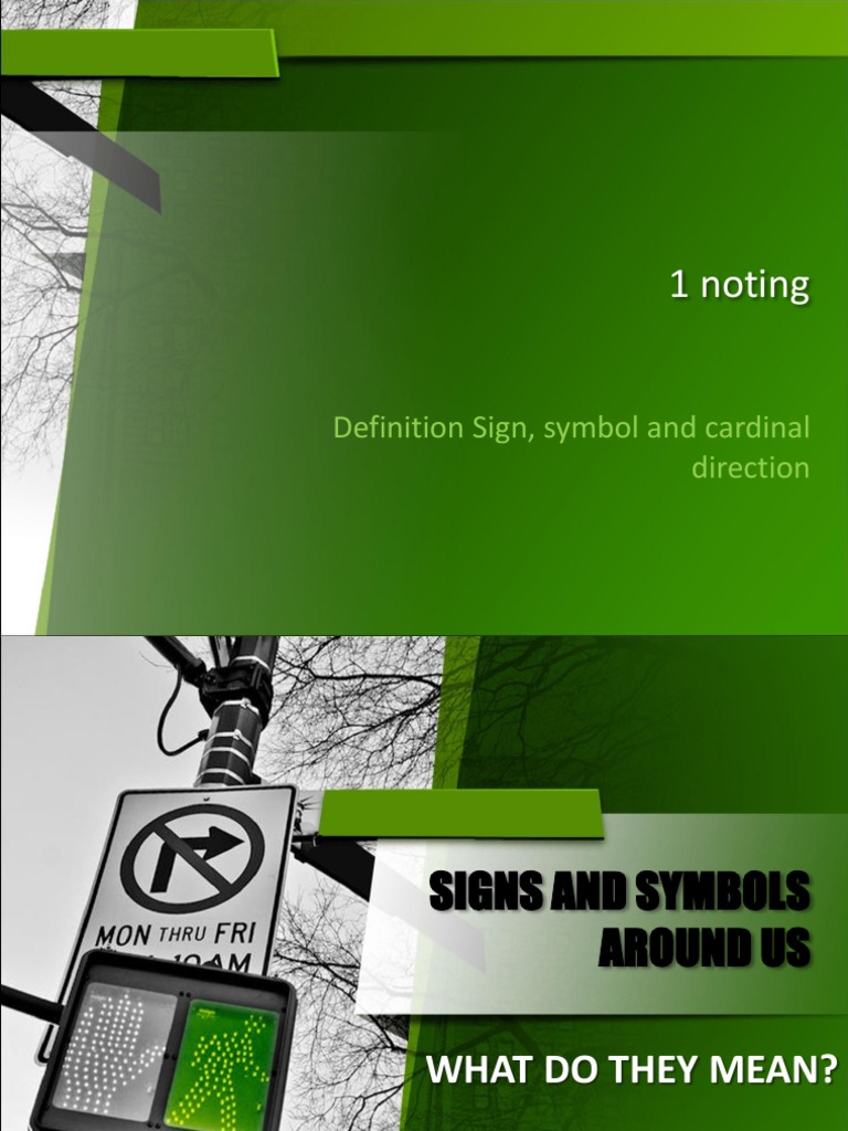 Signs, Symbols and Cardinal Directions Explained | PDF | Symbols | Compass