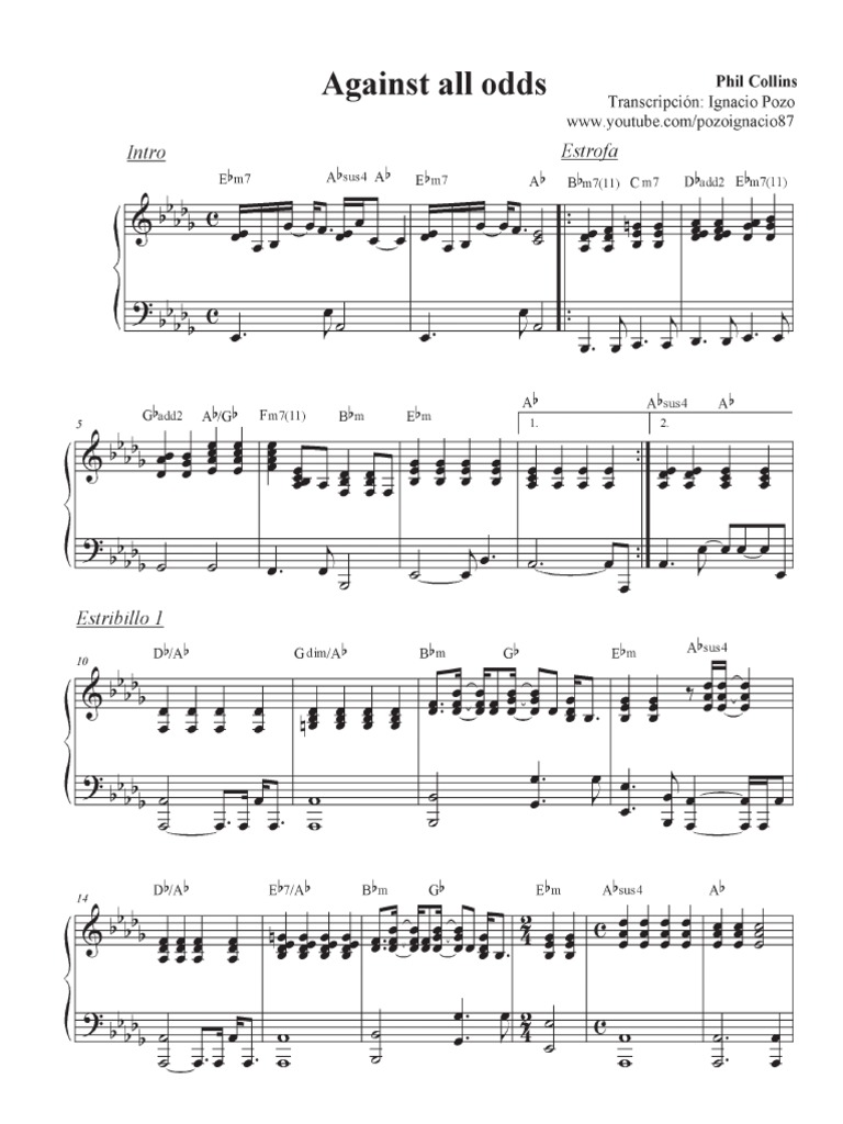 Against All Odds (Phil Collins) PDF | PDF