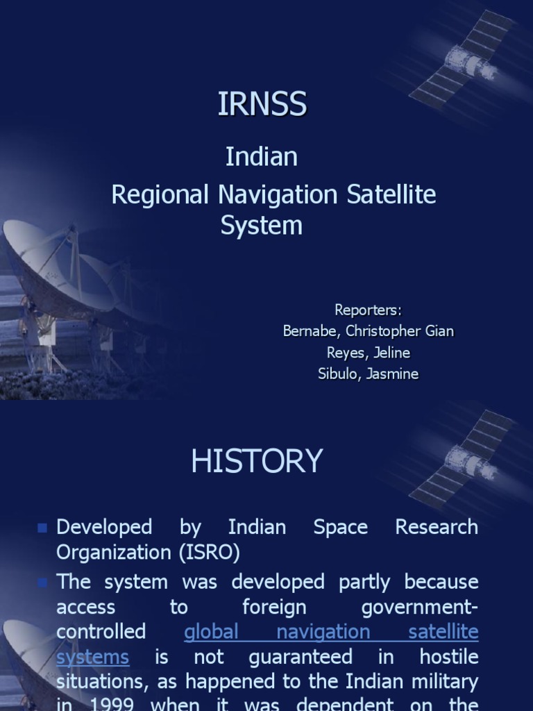 Indian Regional Navigation Satellite System: Irnss | PDF | Telecommunications Engineering | Geodesy
