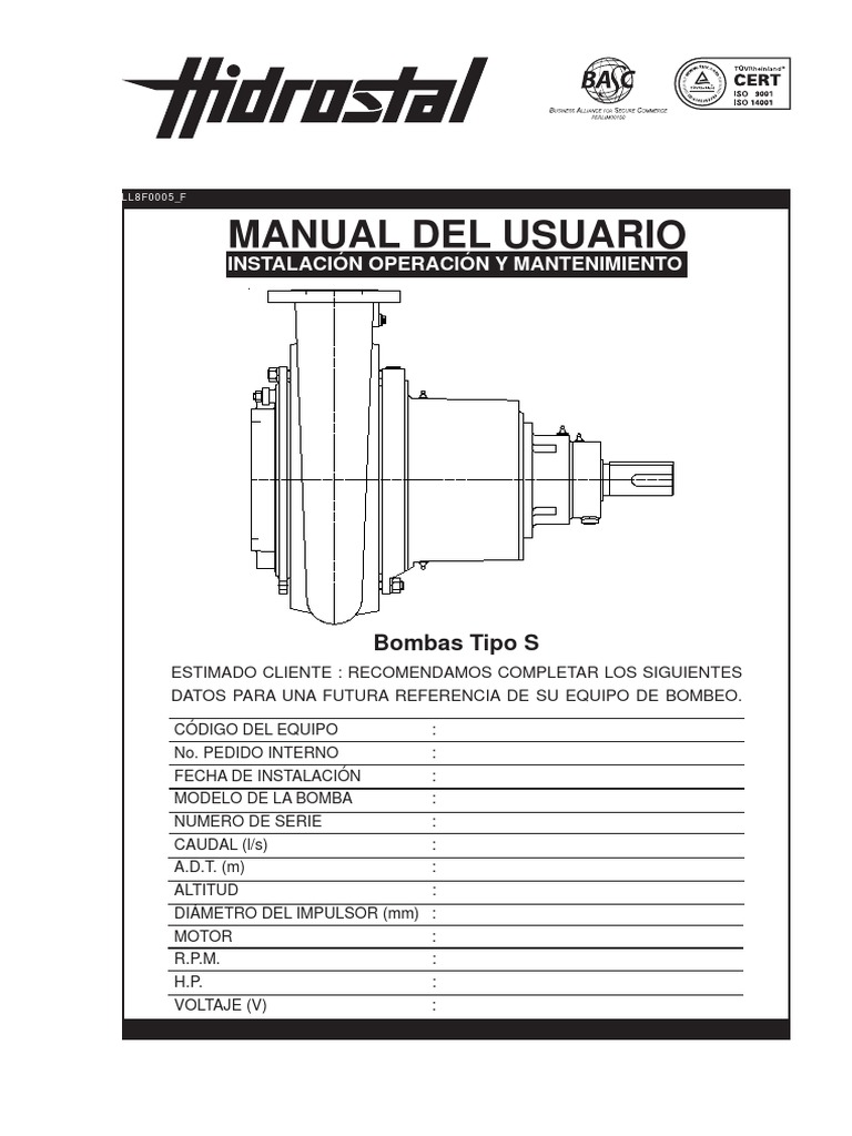 Lineas Hidrostal | PDF | Bomba | Hormigón