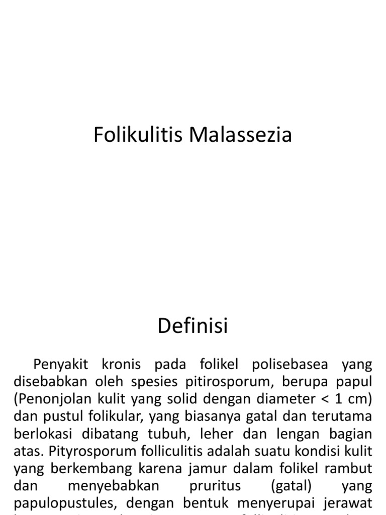 Folikulitis Malassezia | PDF | Kesehatan Holistik | Teknologi & Rekayasa
