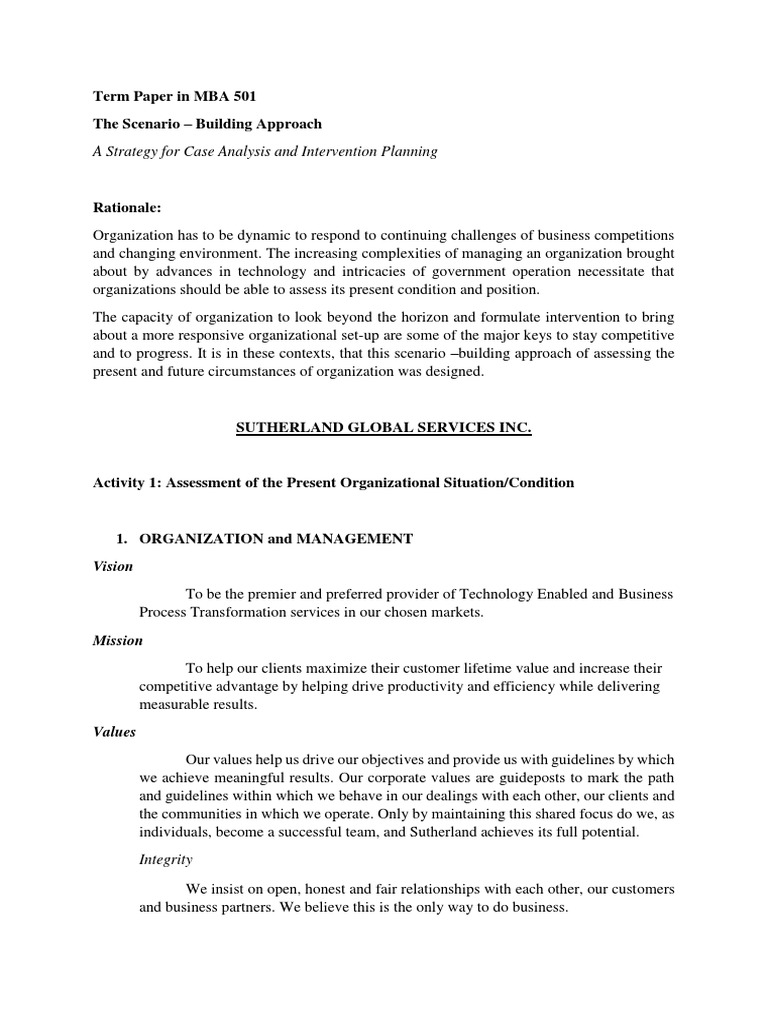 A Strategy For Case Analysis and Intervention Planning: Term Paper in ...