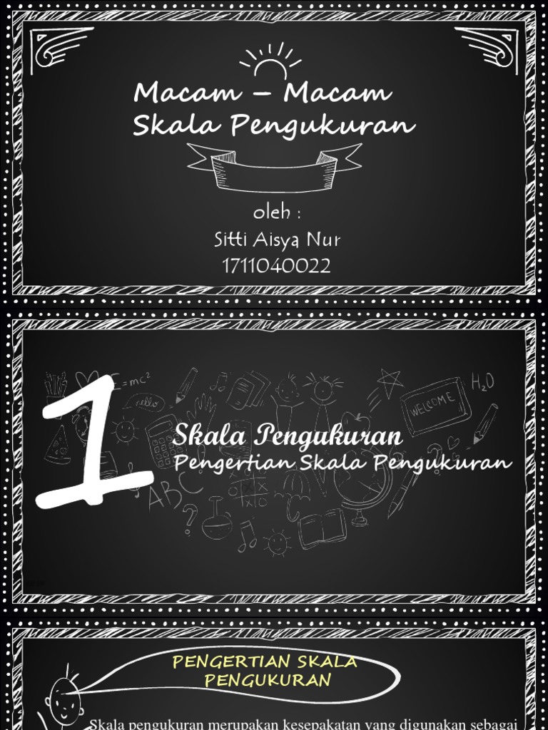 Macam - Macam Skala Pengukuran: Oleh: Sitti Aisya Nur 1711040022 | PDF ...