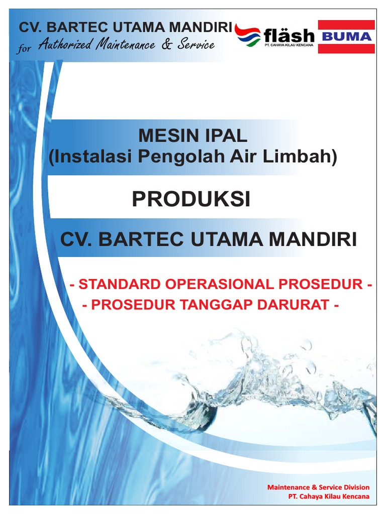 STANDAR OPERASIONAL PROSEDUR IPAL | PDF