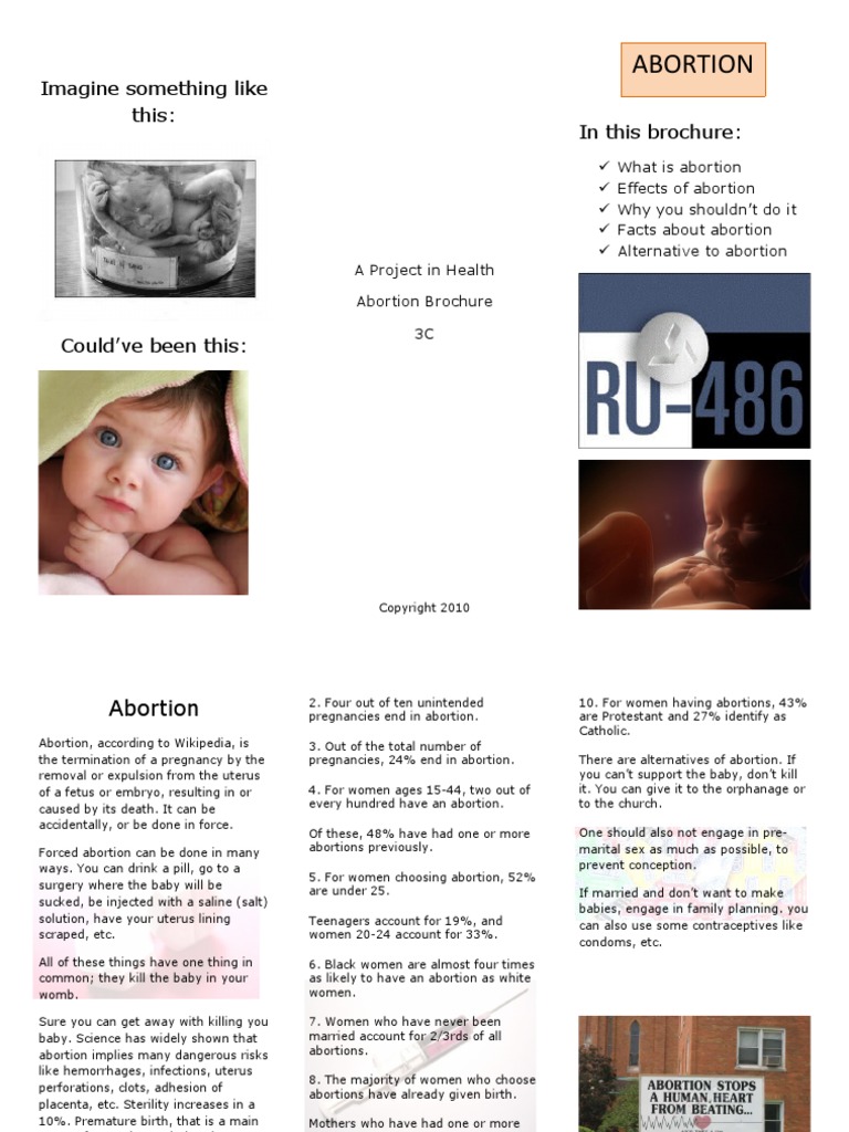 Health Brochure ABORTION | PDF | Abortion | Birth Control