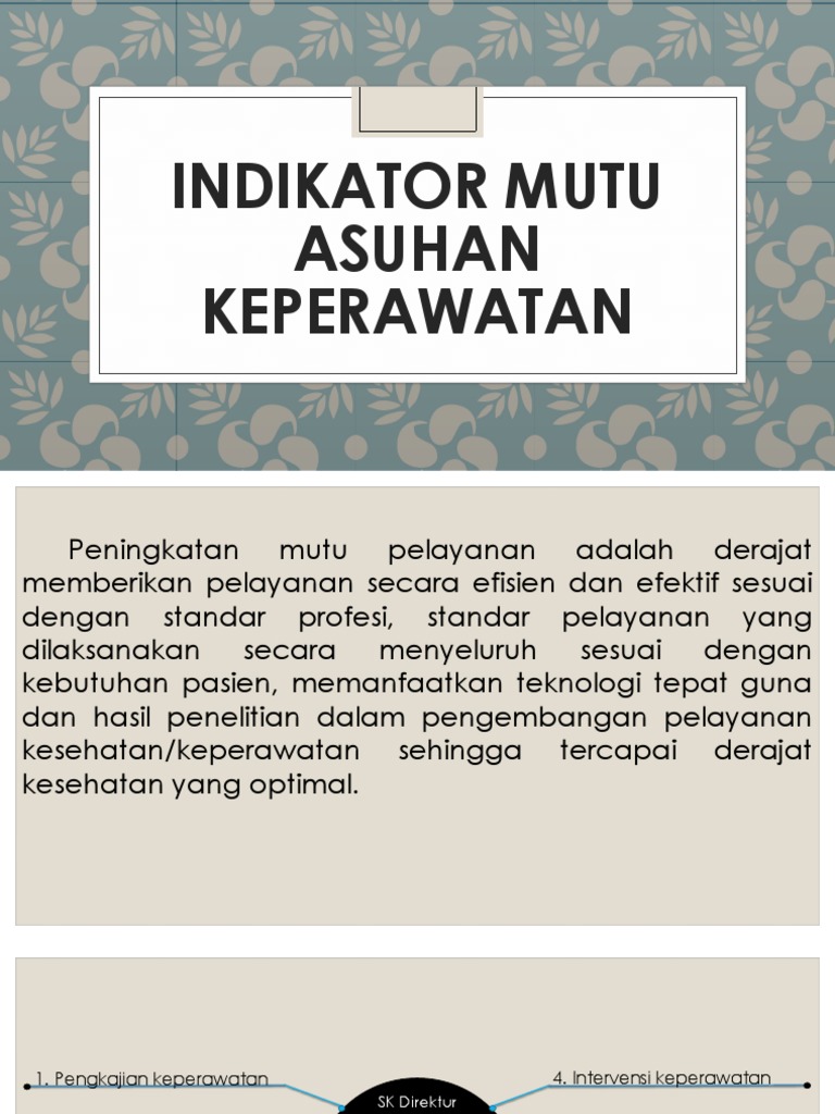 Indikator Mutu Asuhan Keperawatan | PDF