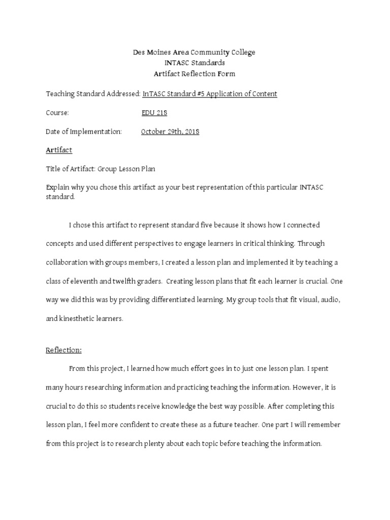 Artifact Reflection 5 | PDF