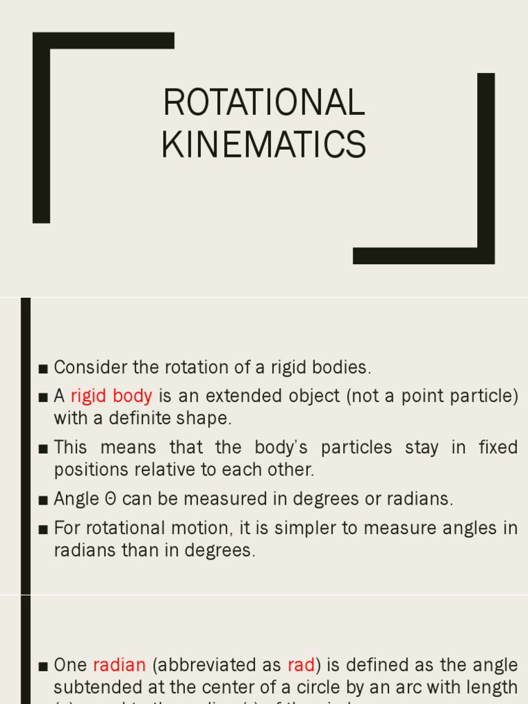 Rotational Kinematics | PDF | Rotation Around A Fixed Axis | Acceleration