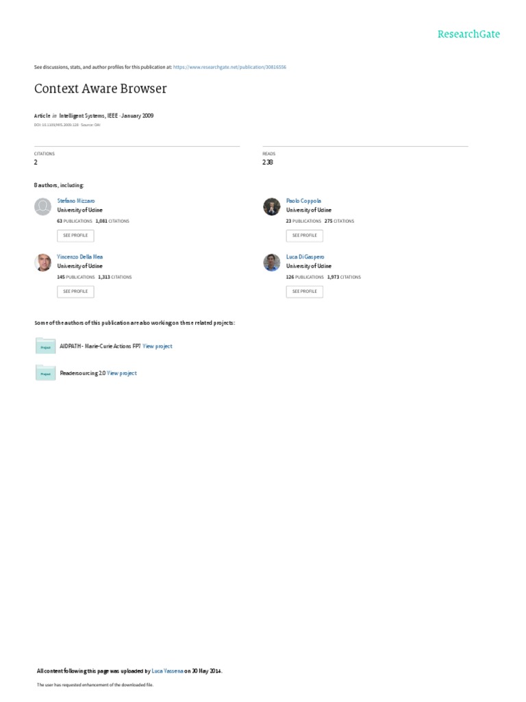 Context Aware Browser | PDF | Bayesian Network | Statistical Inference