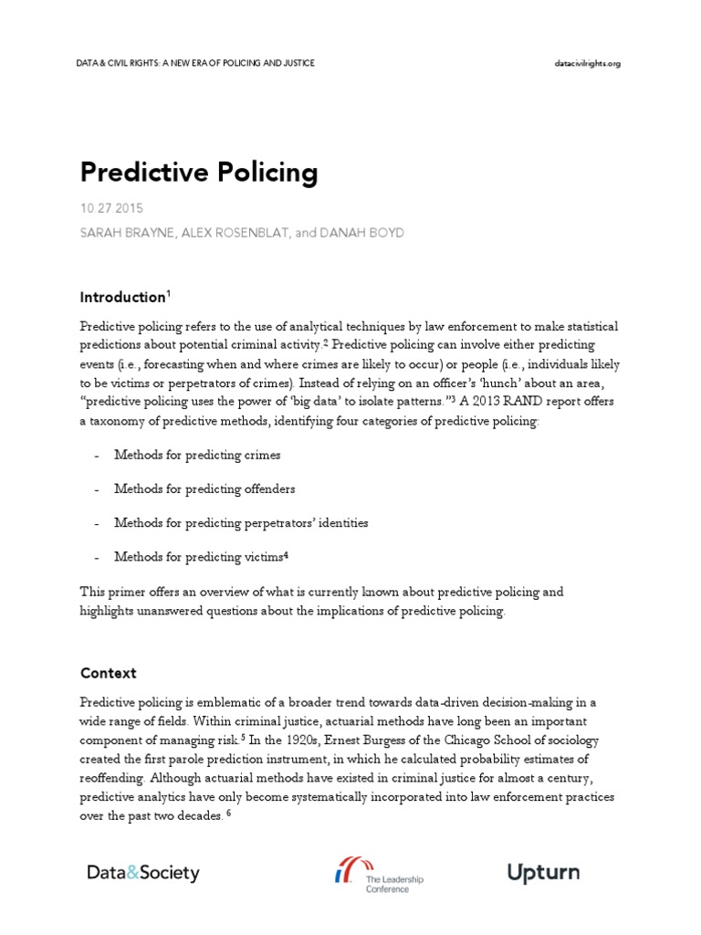 Predictive Policing | PDF | Predictive Analytics | Police