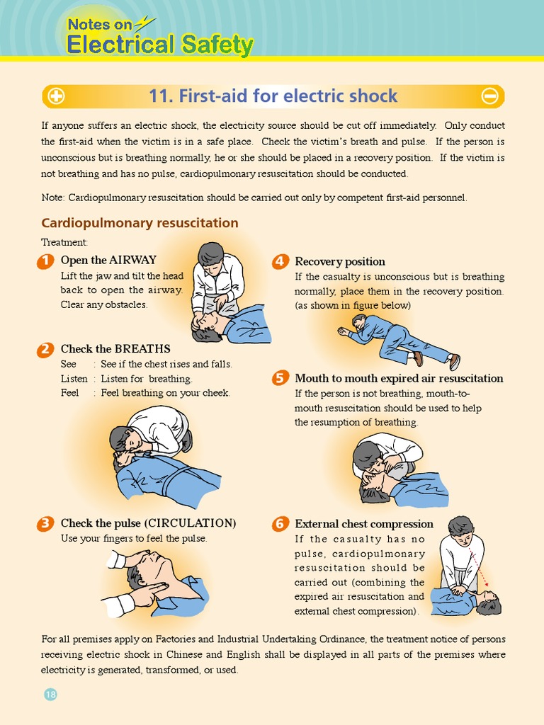 First Aid for Electric Shock Treatment | PDF