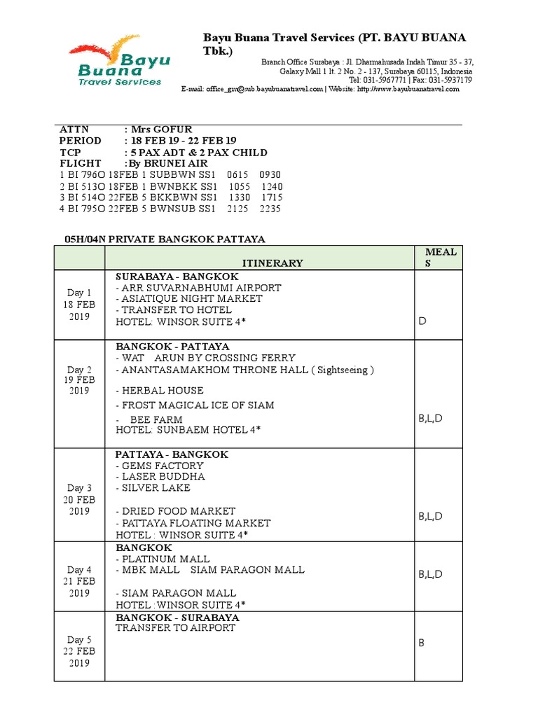 Bayu Buana Travel Services (PT. BAYU BUANA TBK.) | PDF | Industries ...