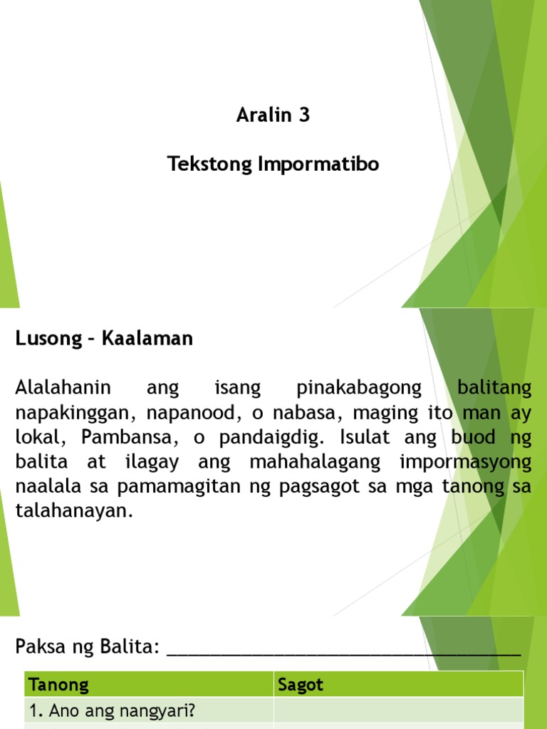 Pagbasa at Pagsusuri | PDF