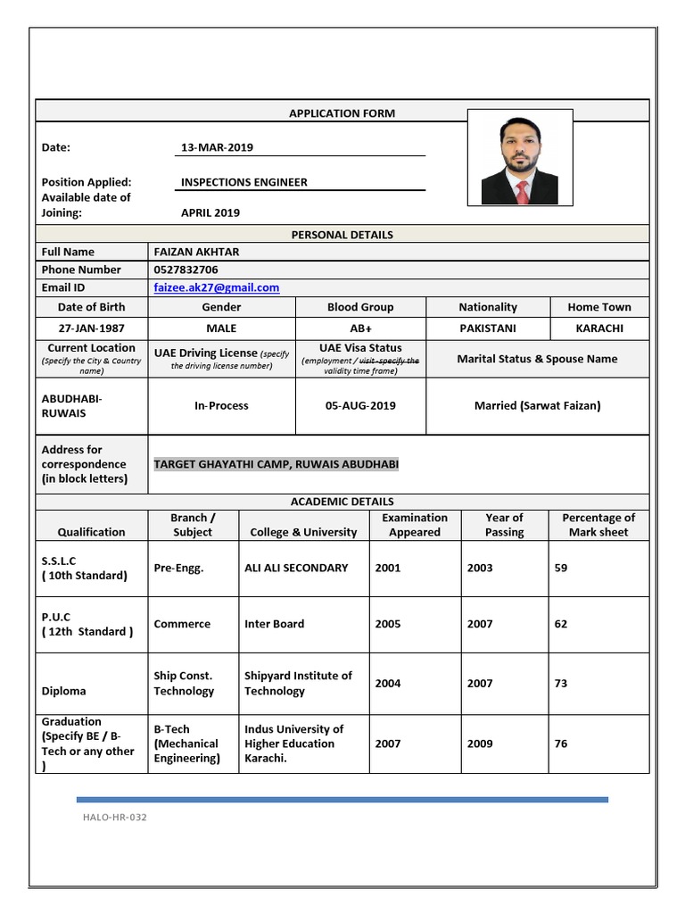 Halo Application Form | PDF | Iso 9000 | Business