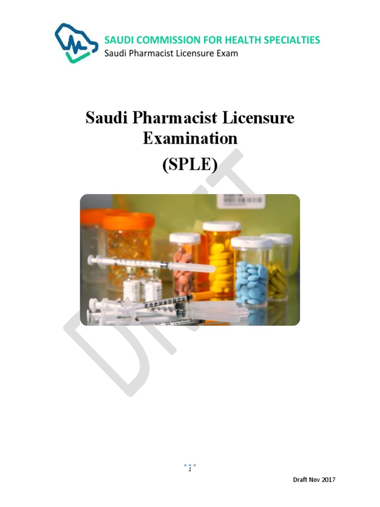 Saudi Pharmacist Licensure Examination Blueprint | Pharmacy | Pharmacist