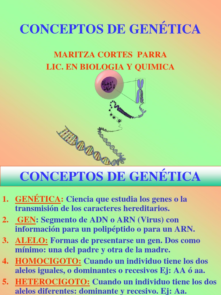 Conceptos de Genetica | PDF | Dominancia (Genética) | Genética