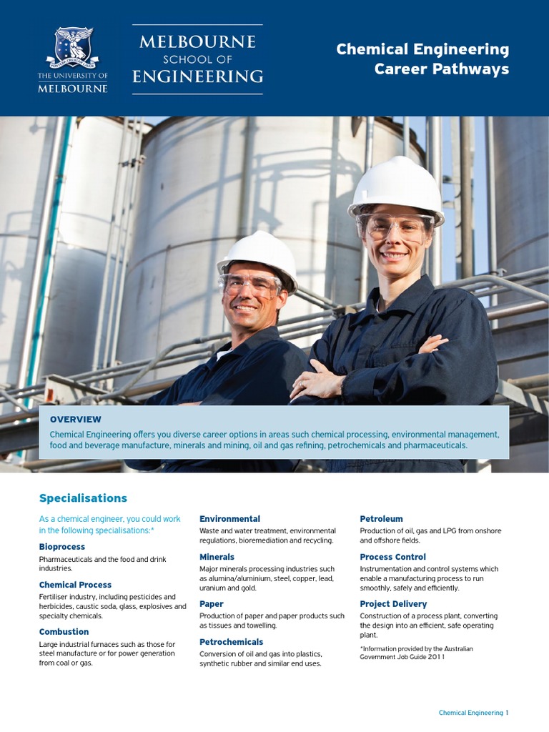 Chemical Engineering Career Pathways: Specialisations | PDF | Chemical ...