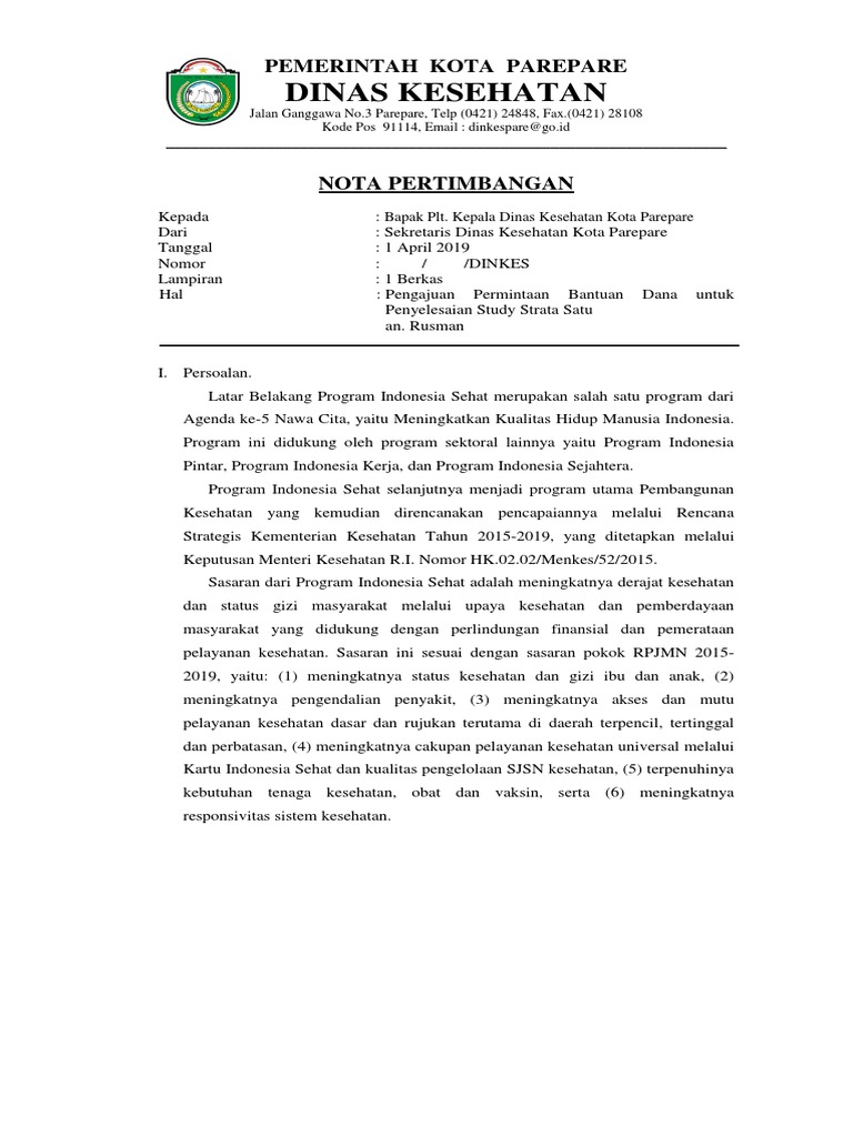 Nota Pertimbangan | PDF